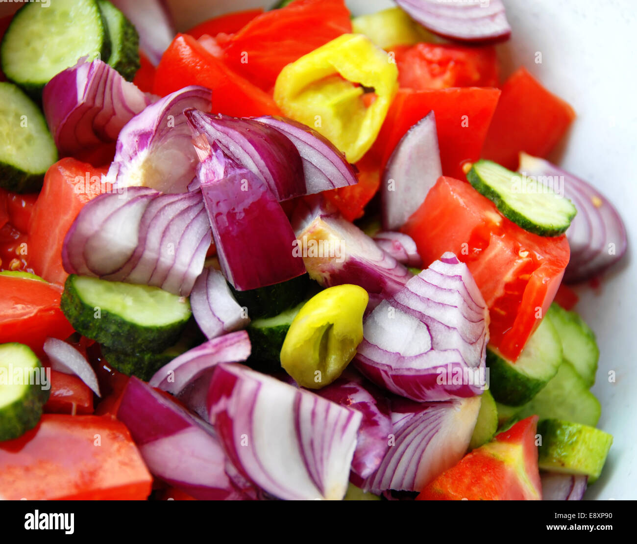Various cut vegetables Stock Photo - Alamy