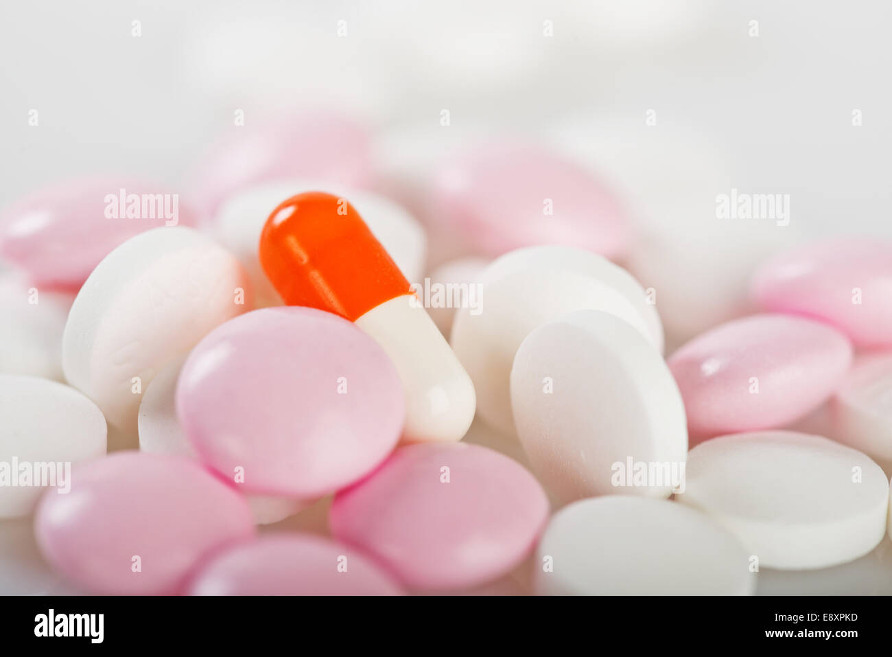 Colorful tablets with capsules Stock Photo - Alamy