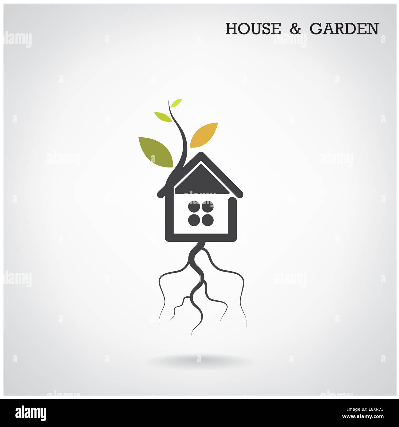 Green energy home concept ,house and garden symbol Stock Photo - Alamy