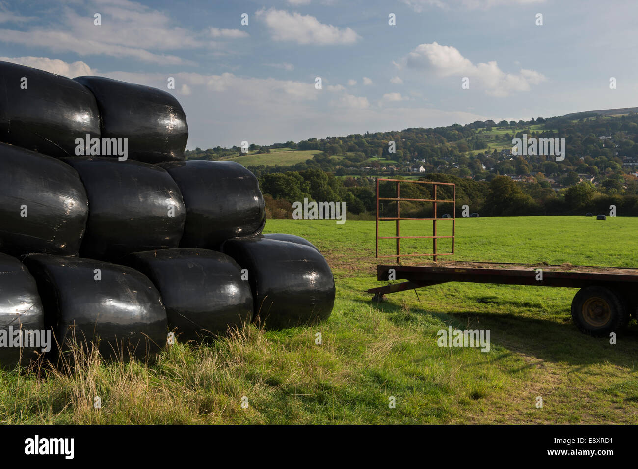 Black plastic bale wrap hi-res stock photography and images - Alamy