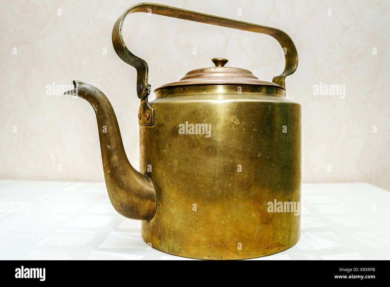Retro aeneous teapot. Vintage style for interior Stock Photo - Alamy