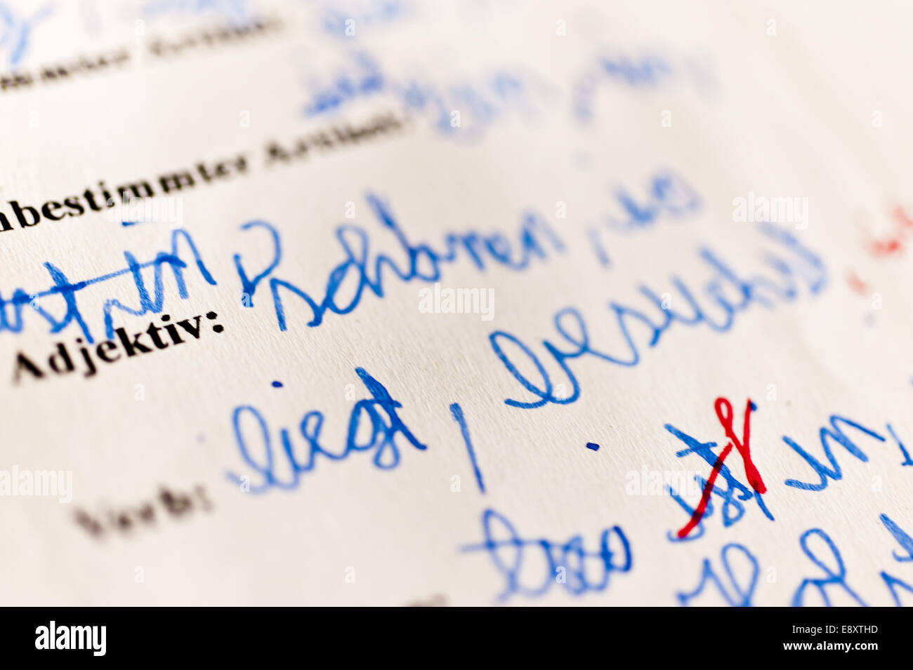 Schulheft hi-res stock photography and images - Alamy