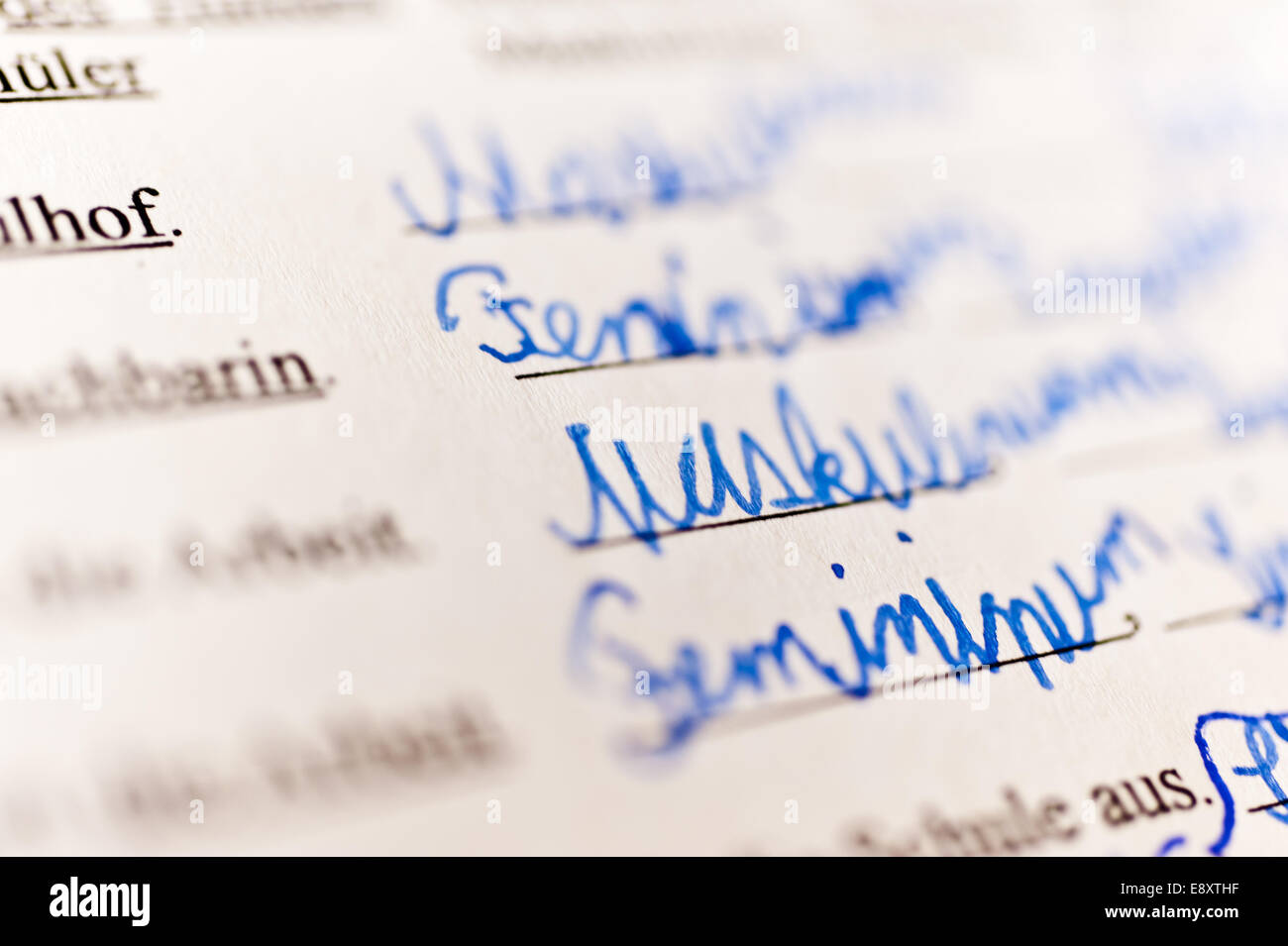 Schulheft hi-res stock photography and images - Alamy