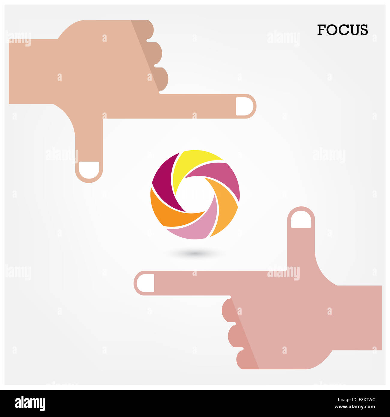 Hands frame focus man Cut Out Stock Images & Pictures - Alamy