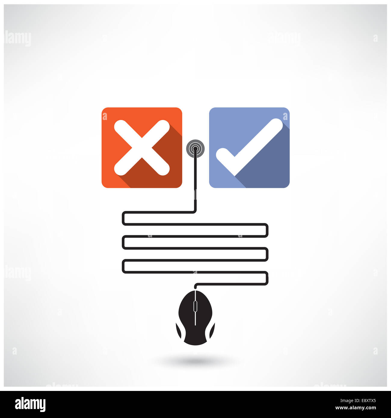 Rejection and approval concept. The best choice icons Stock Photo - Alamy