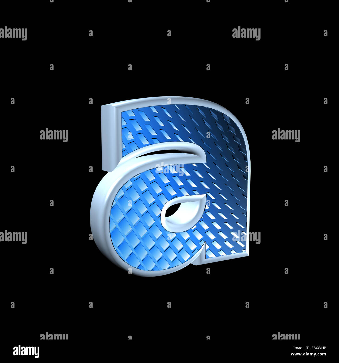 abstract 3d letter with blue pattern texture - a Stock Photo - Alamy