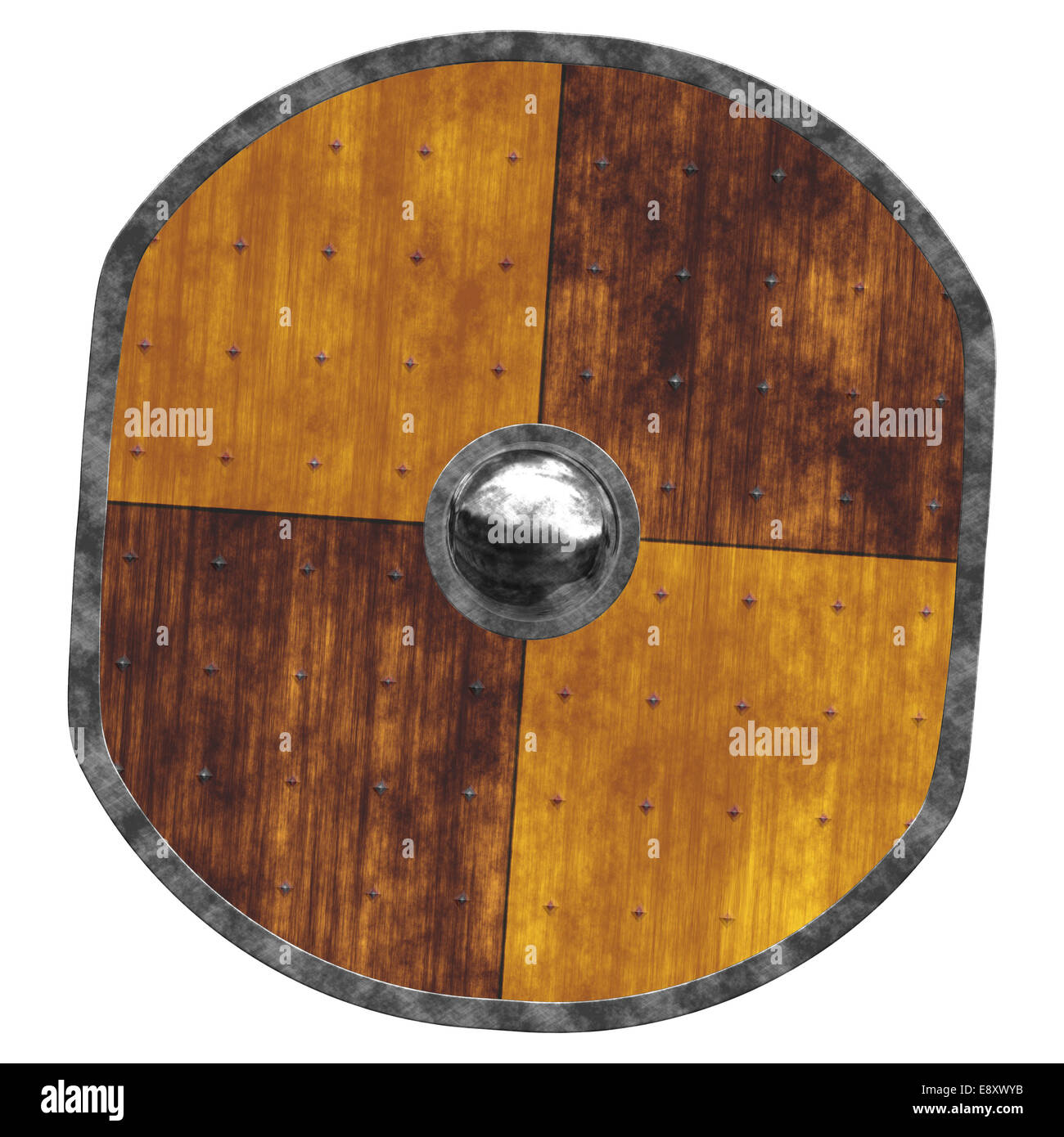 Old rusty shield isolated Cut Out Stock Images & Pictures - Alamy