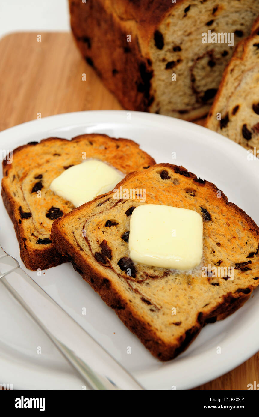 Raisin Cinnamon Toast Stock Photo - Alamy