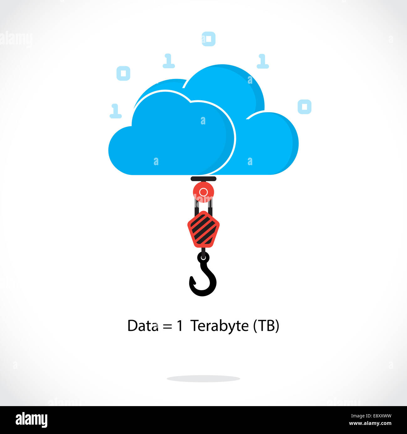 Flat cloud technology computing background concept. Data storage network sever internet ...