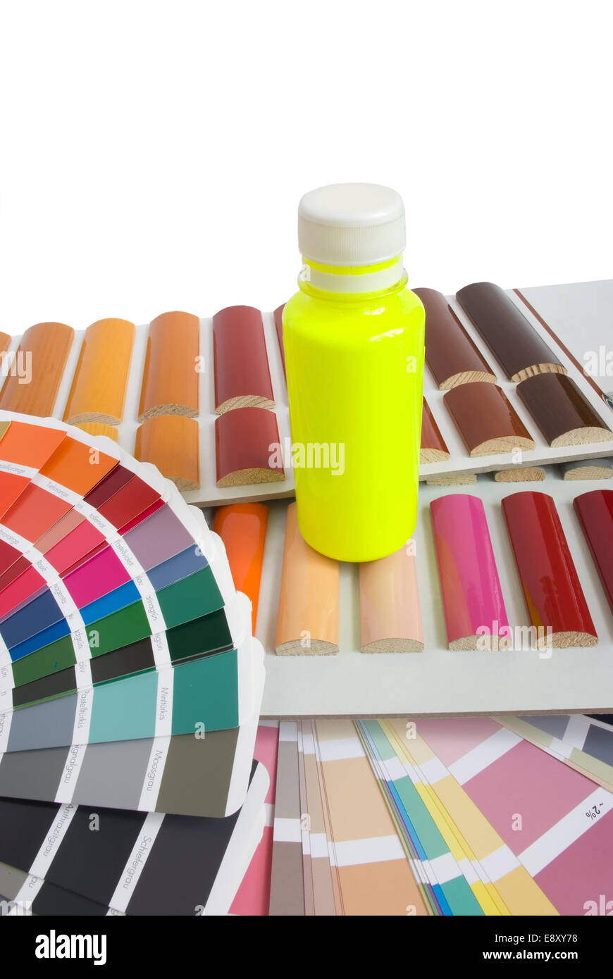 bottle of paint on the color catalogs Stock Photo - Alamy
