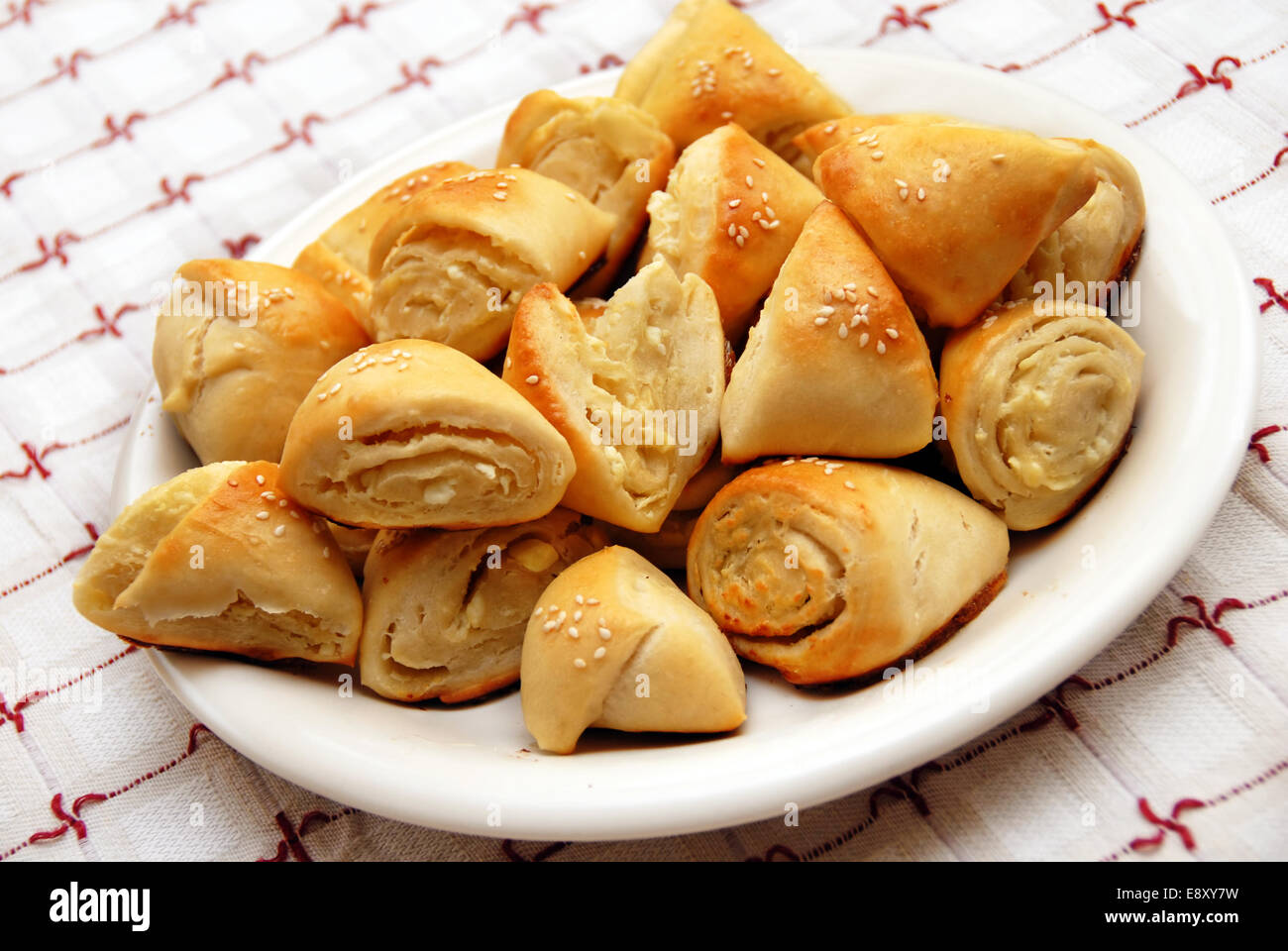 Sweet baked pastry triangles hi-res stock photography and images - Alamy