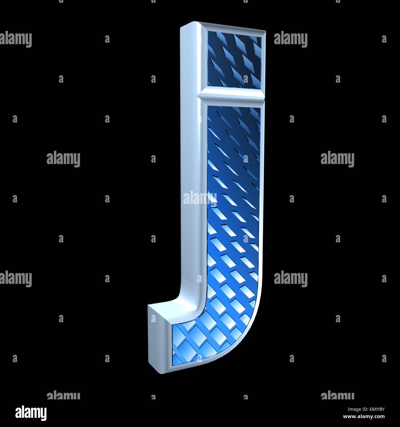 abstract 3d letter with blue pattern texture - J Stock Photo - Alamy