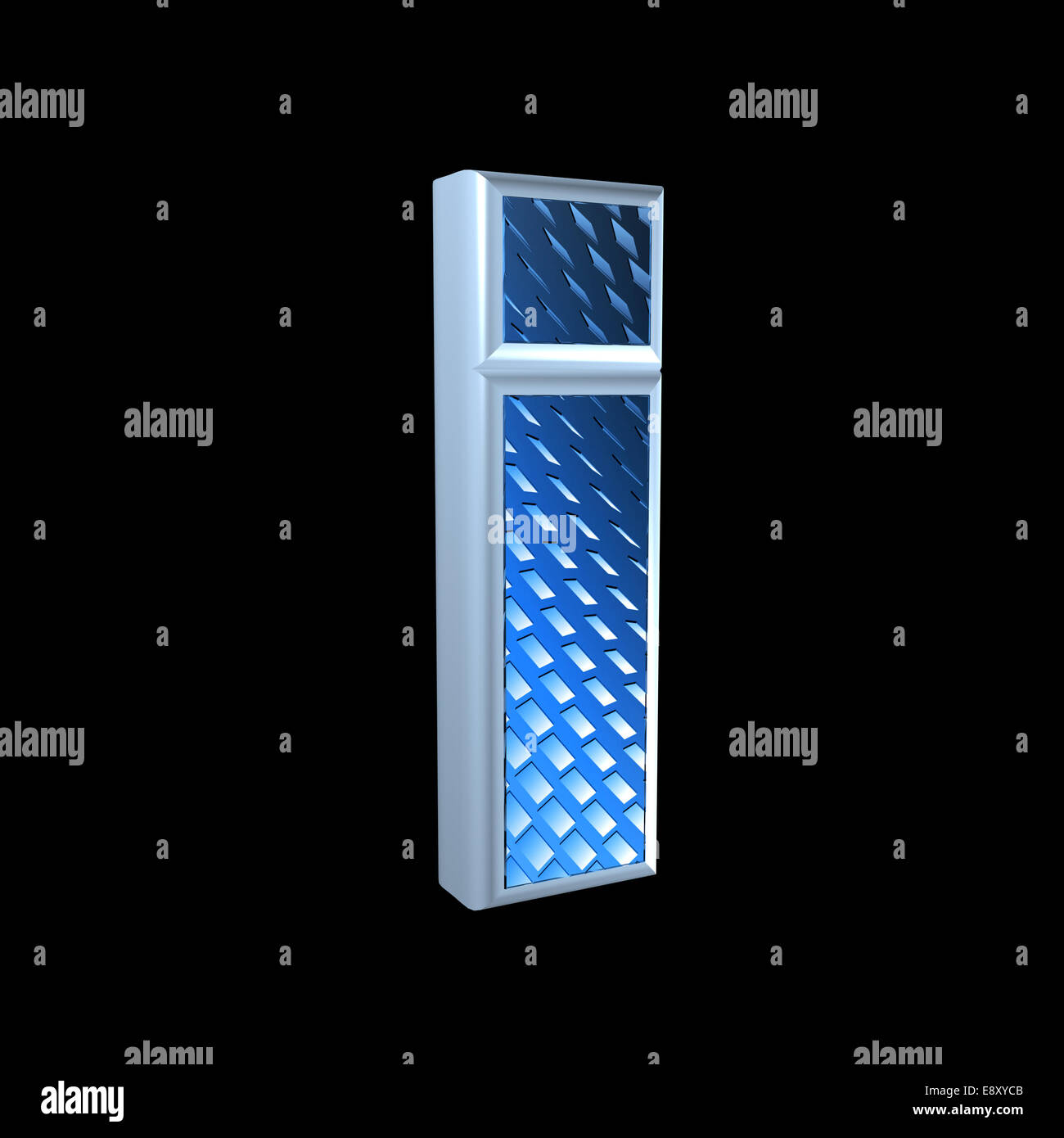 abstract 3d letter with blue pattern texture - I Stock Photo - Alamy