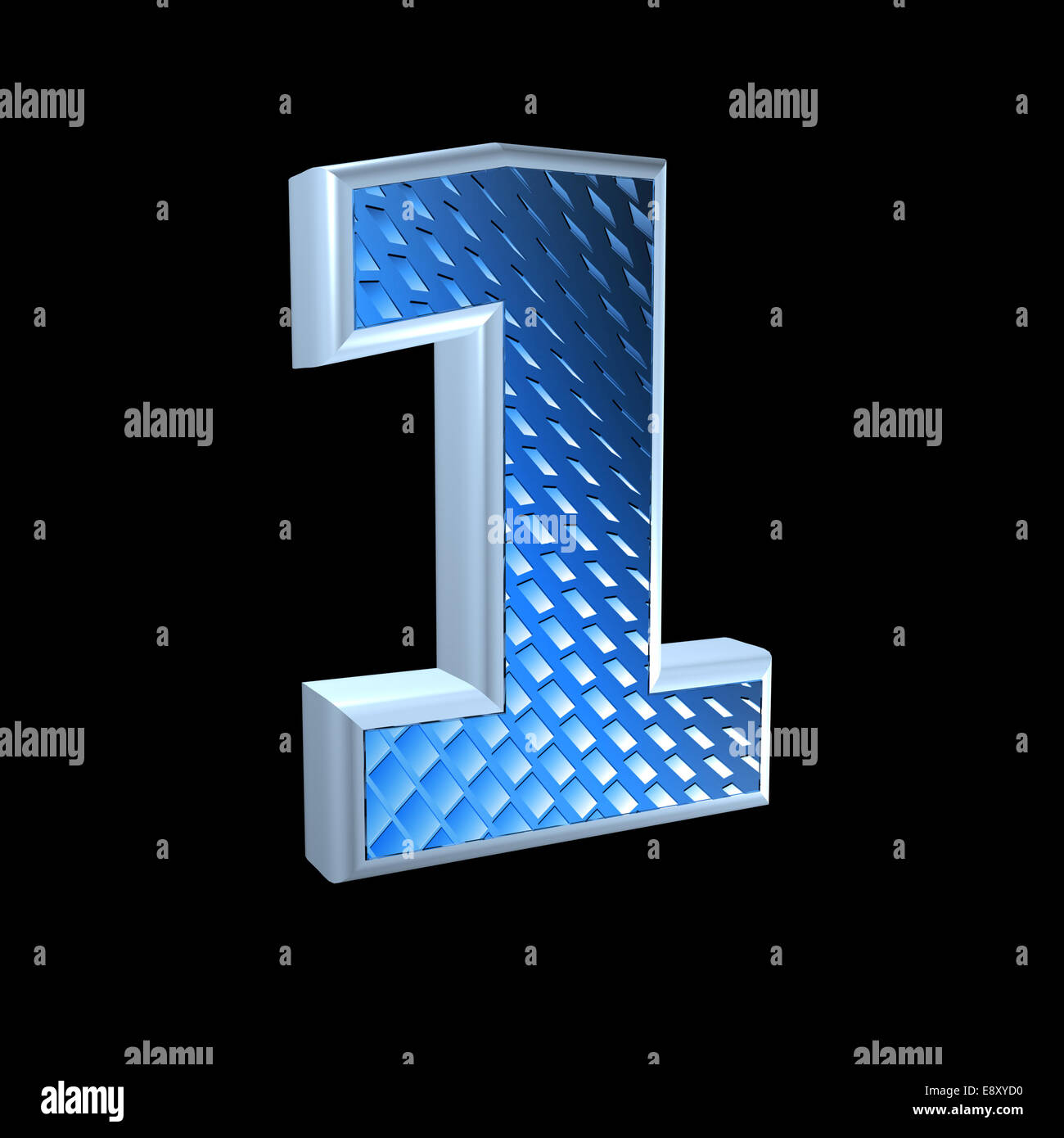abstract 3d digit with blue pattern texture - 1 Stock Photo - Alamy
