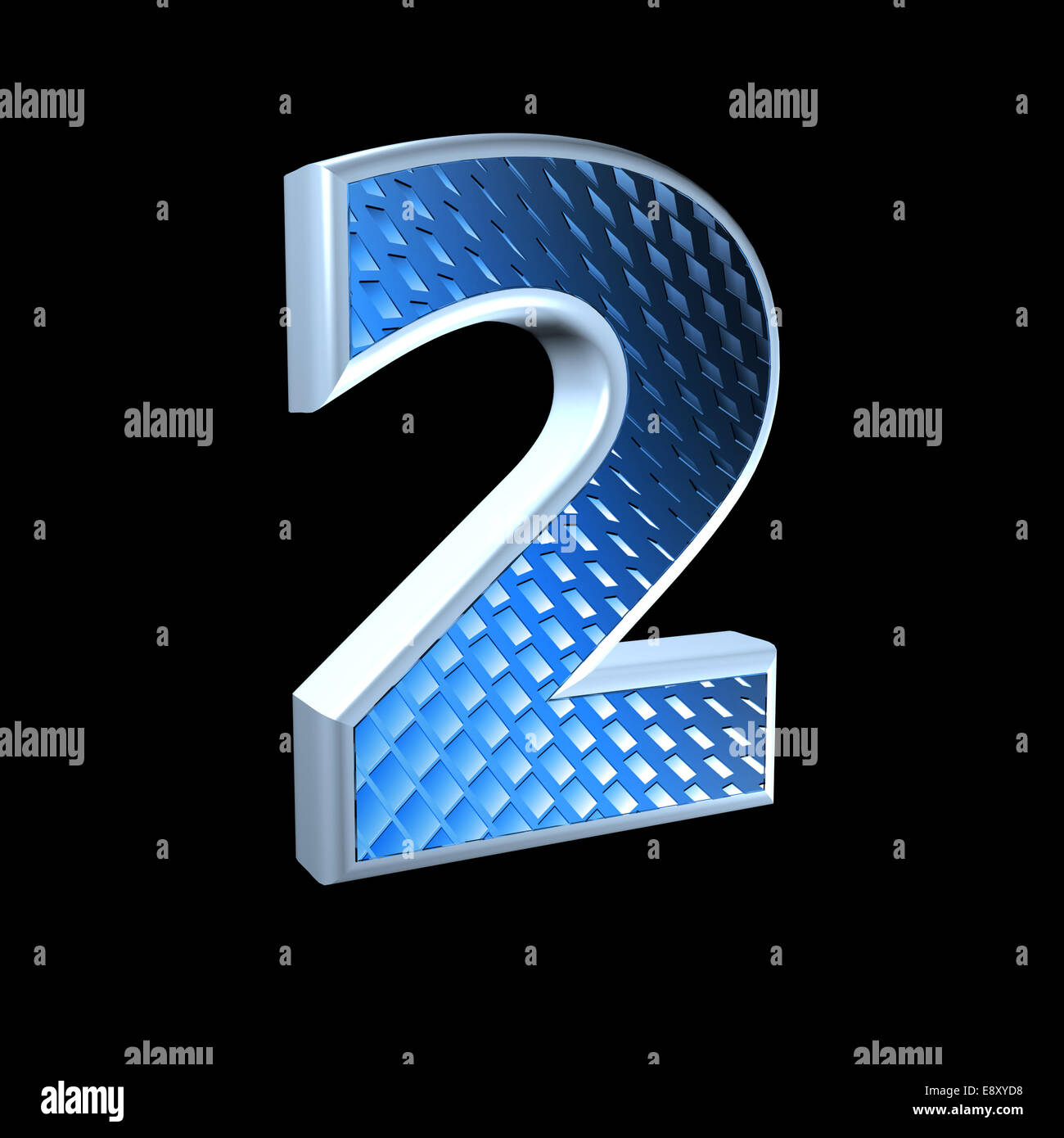 abstract 3d digit with blue pattern texture - 2 Stock Photo - Alamy