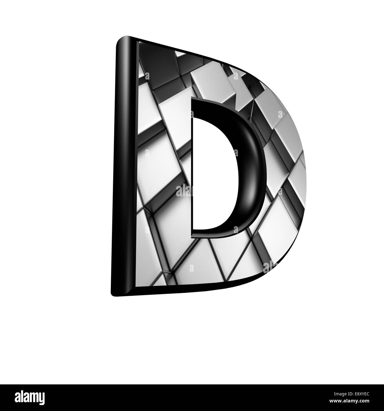 3d letter with architectural texture - D Stock Photo - Alamy