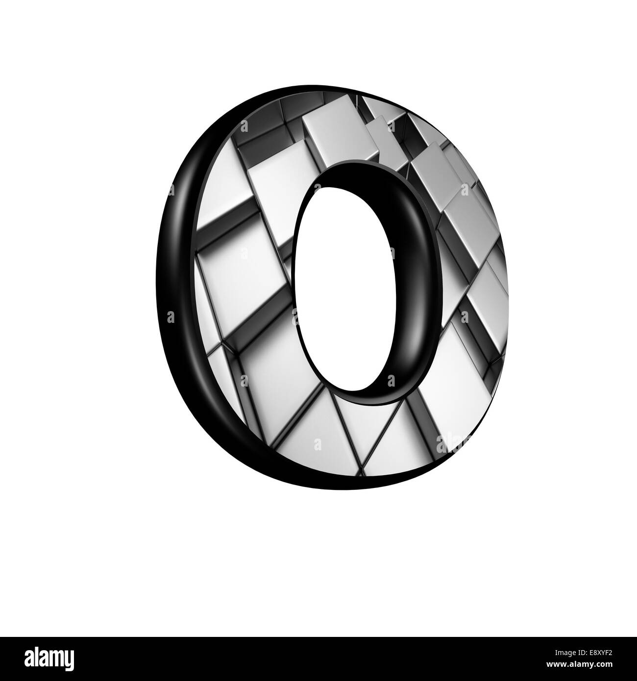 3d letter with architectural texture - O Stock Photo - Alamy