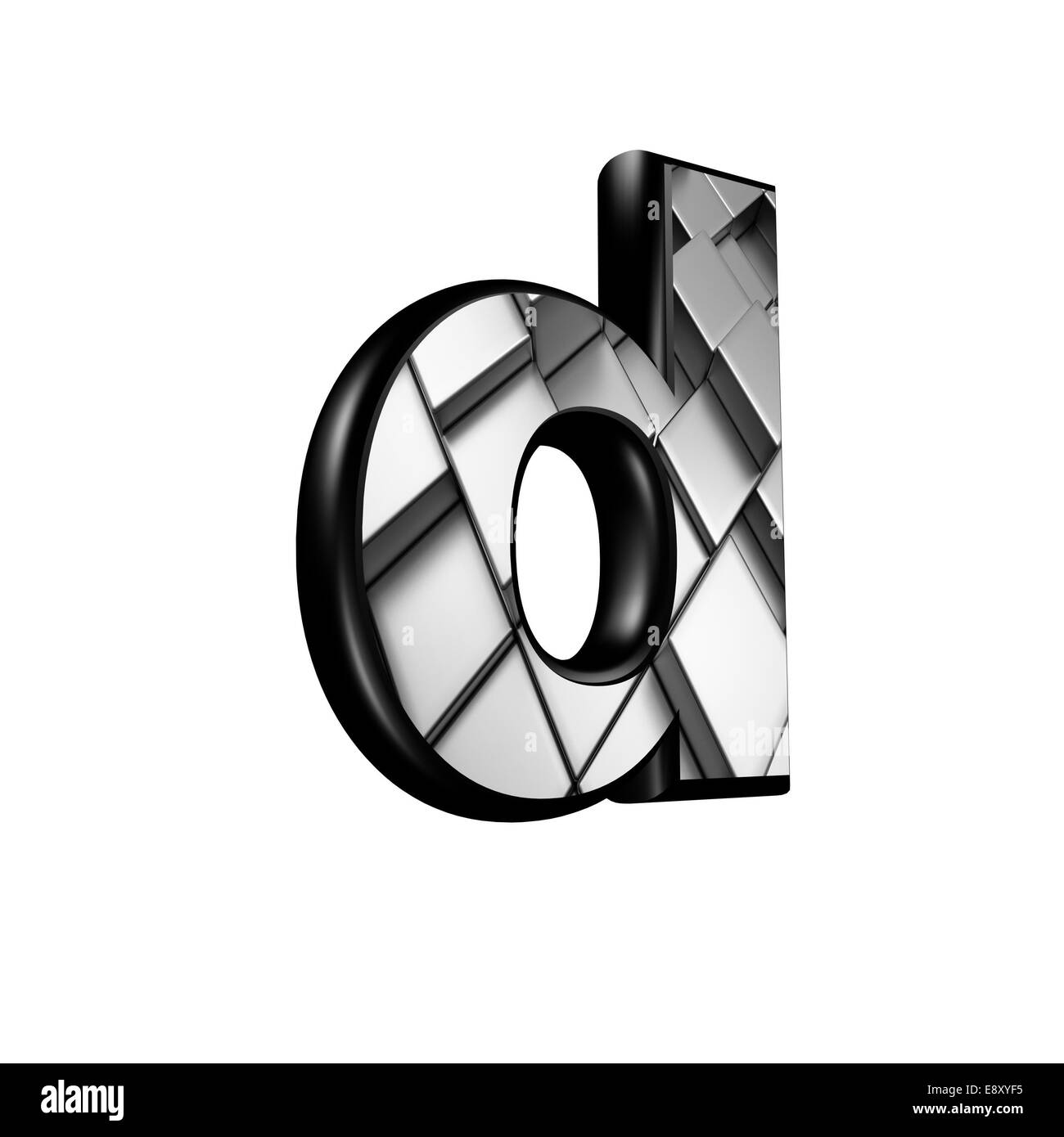 3d letter with architectural texture - d Stock Photo - Alamy