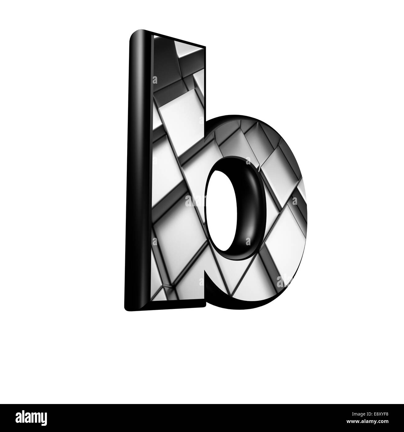 3d letter with architectural texture - b Stock Photo - Alamy
