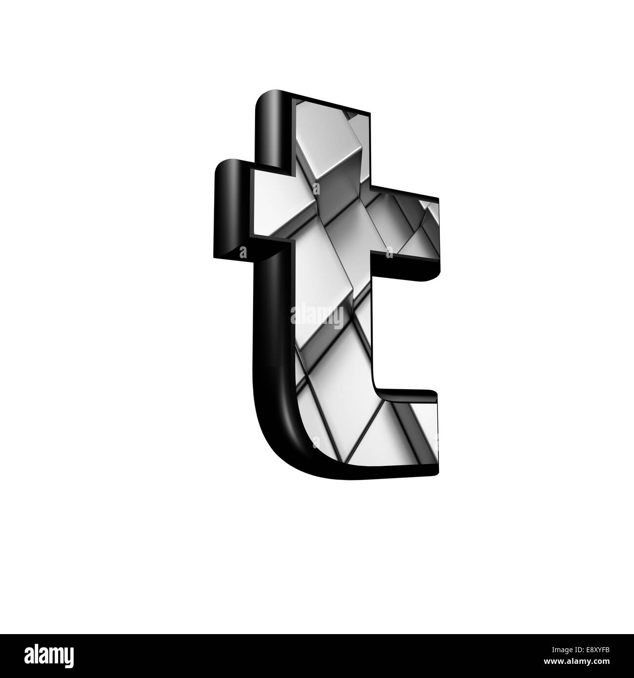 3d letter with architectural texture - t Stock Photo - Alamy
