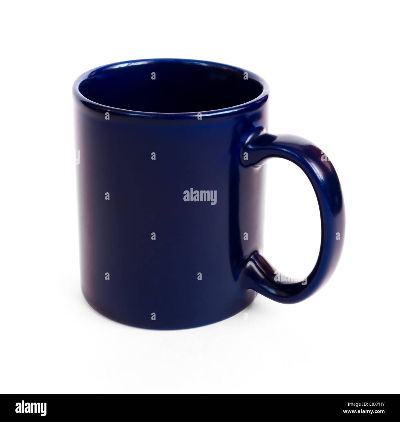 Dark blue coffee mug Stock Photo - Alamy