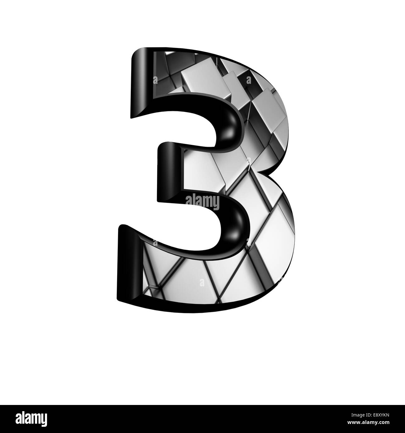 3d digit with architectural texture - 3 Stock Photo - Alamy