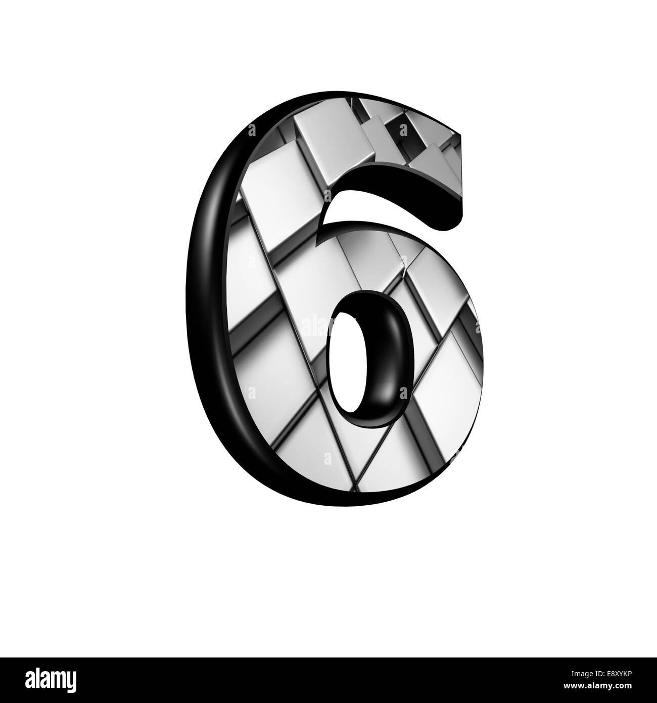 3d digit with architectural texture - 6 Stock Photo - Alamy