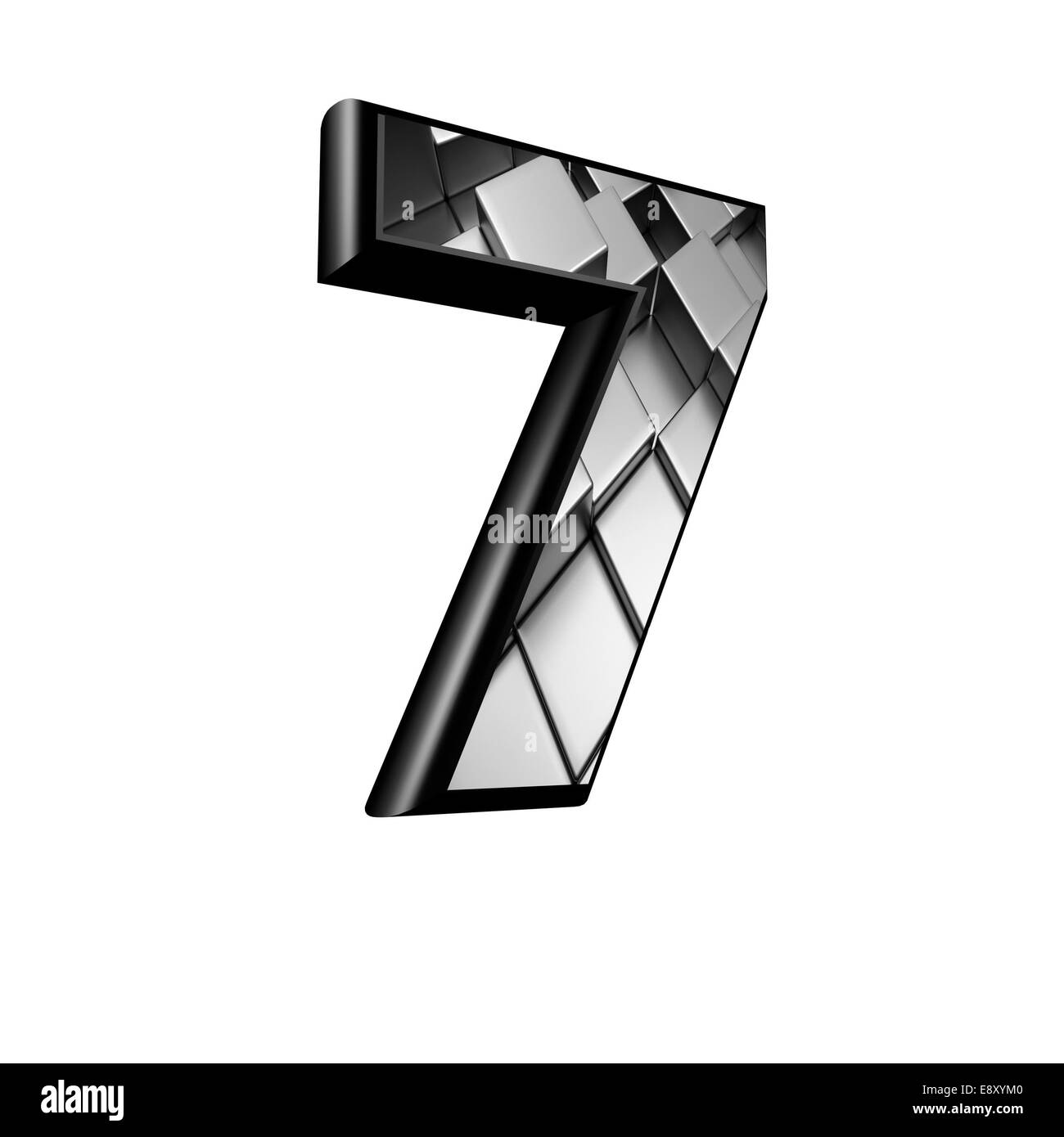 3d digit with architectural texture - 7 Stock Photo - Alamy