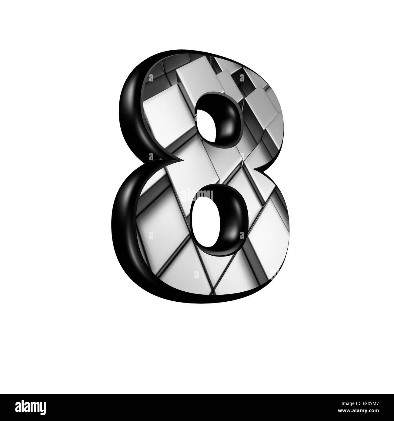 3d digit with architectural texture - 8 Stock Photo - Alamy