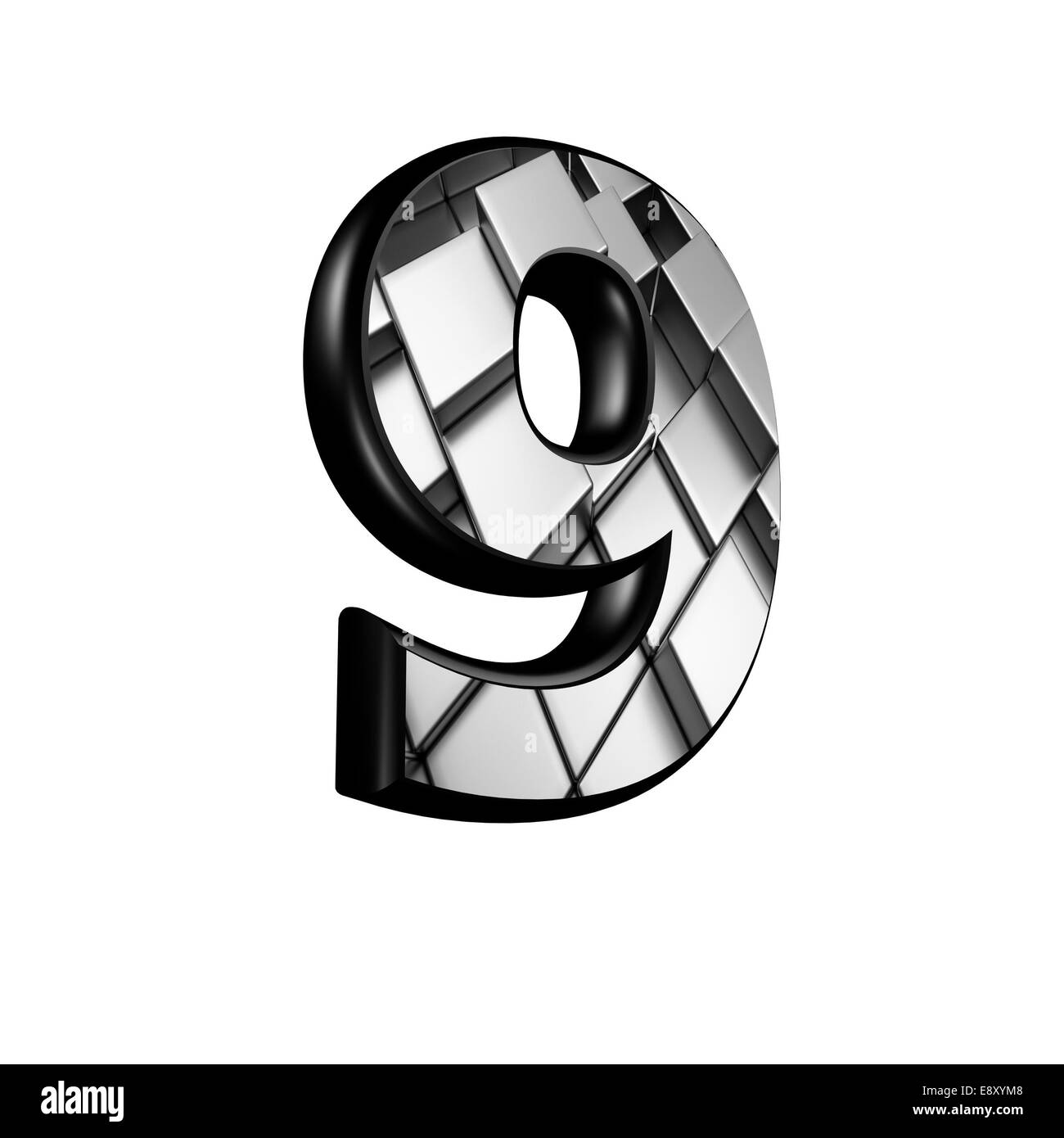 3d digit with architectural texture - 9 Stock Photo - Alamy