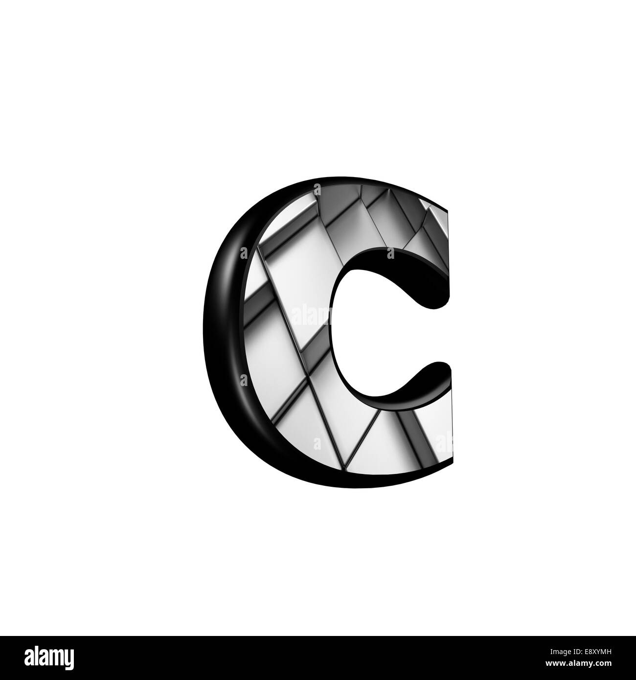 3d letter with architectural texture - c Stock Photo - Alamy