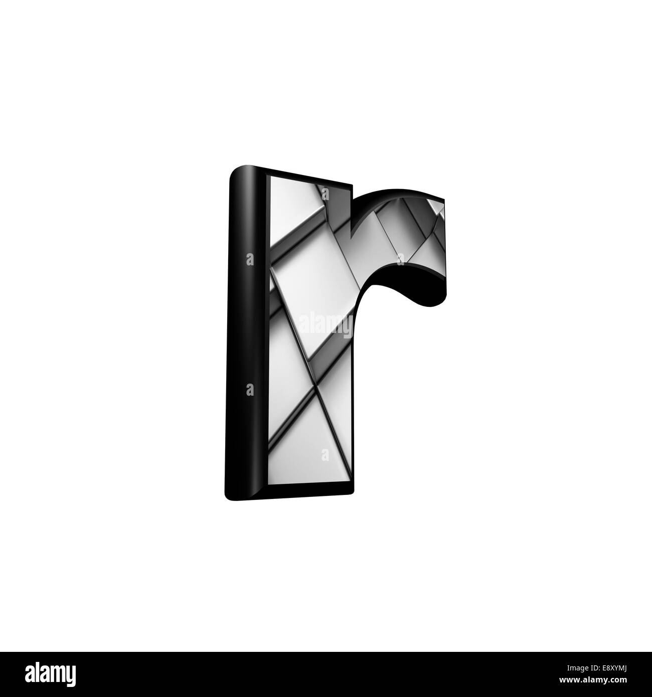 3d letter with architectural texture - r Stock Photo - Alamy