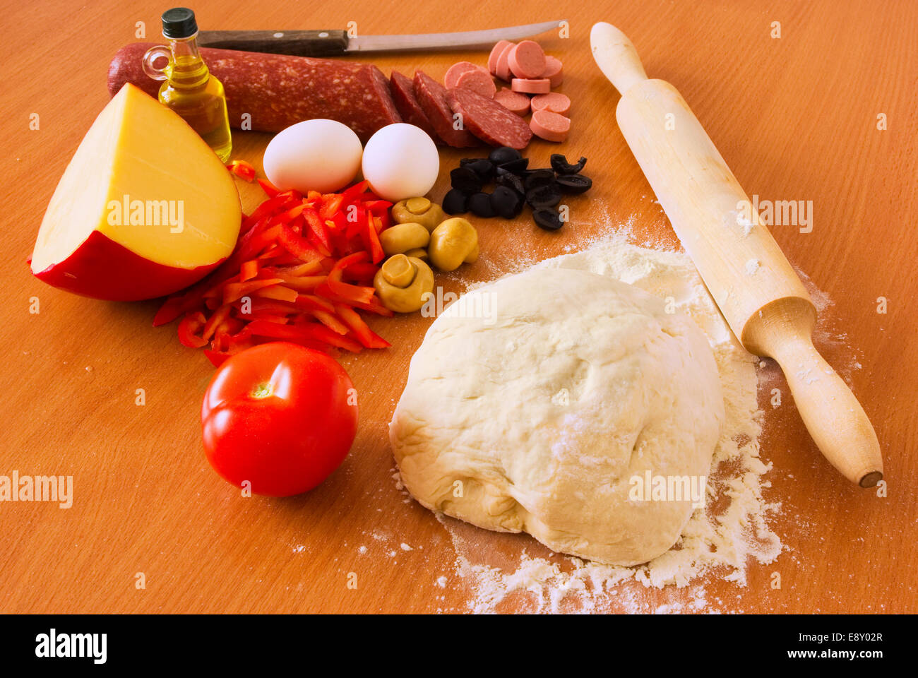 Pizza ingredients hi-res stock photography and images - Alamy