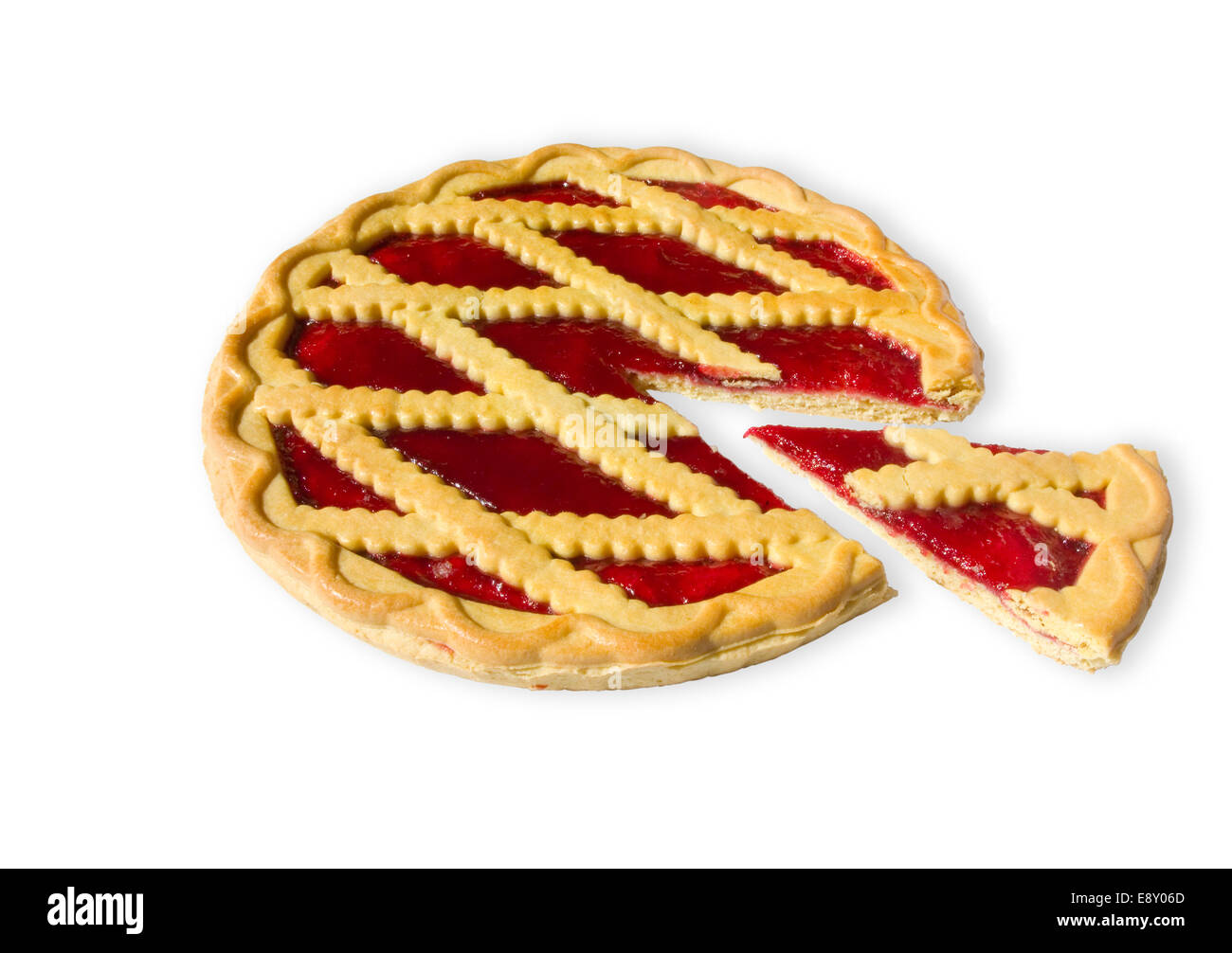 pie with cherry jam Stock Photo - Alamy
