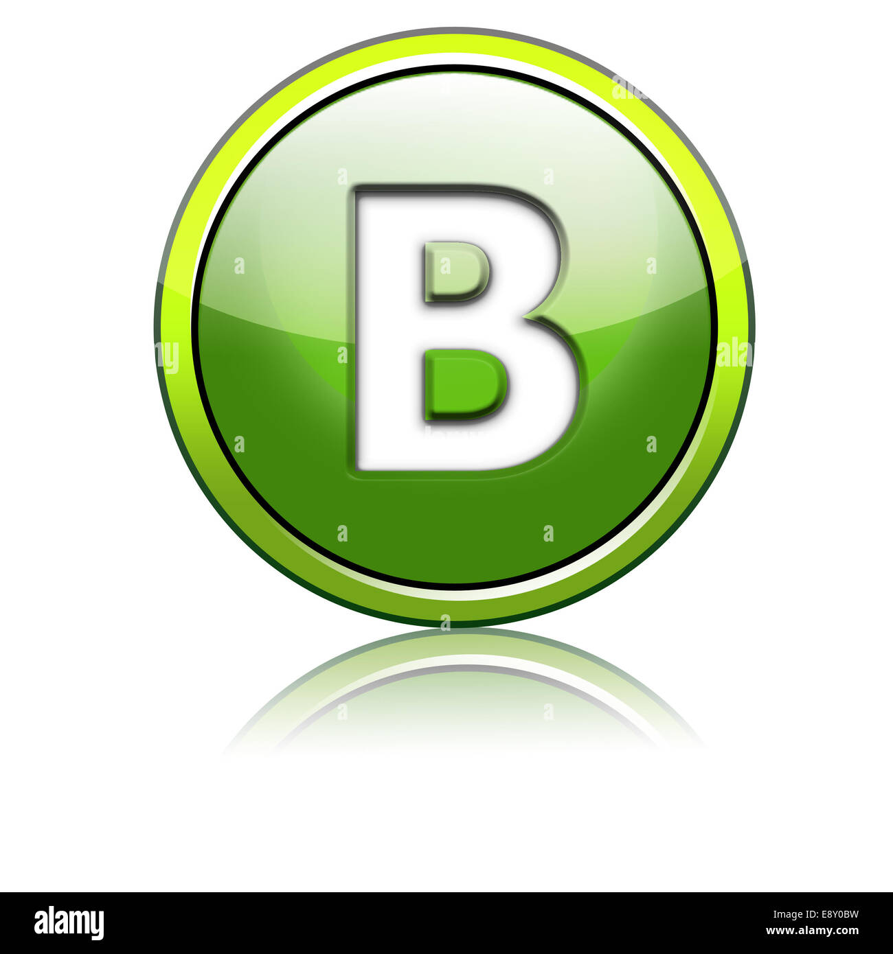 glossy 3d icon letter Stock Photo - Alamy