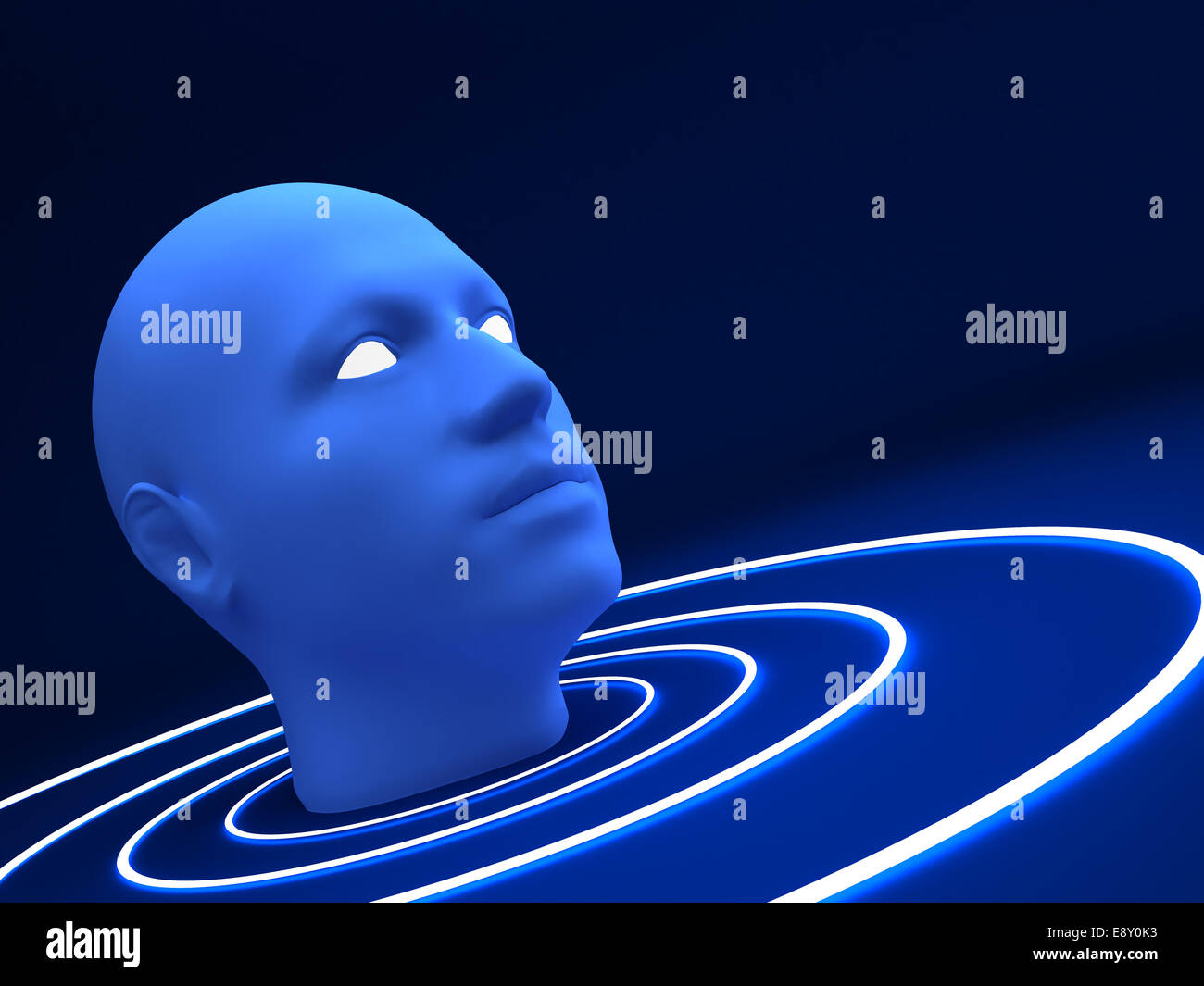 3d blue head 3d blue head Stock Photo - Alamy