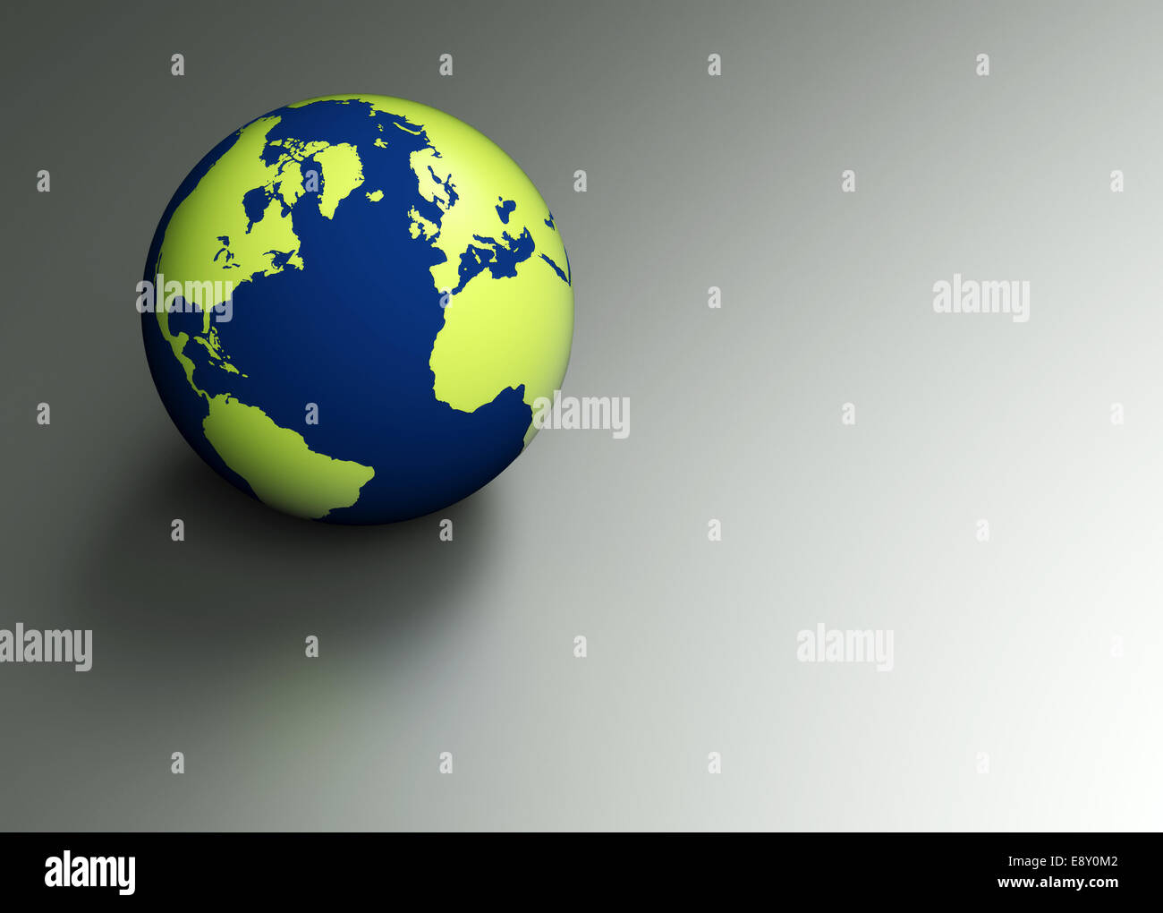 3d earth on grey background Stock Photo - Alamy