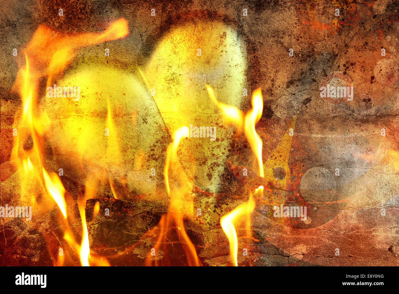 Fire heart hi-res stock photography and images - Alamy