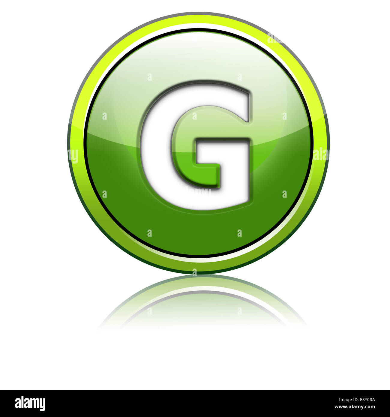 glossy 3d icon letter Stock Photo - Alamy