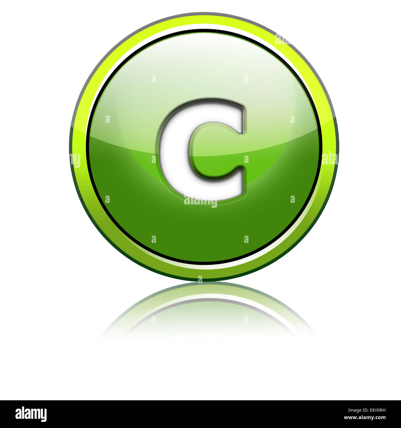 green 3d letter Stock Photo - Alamy