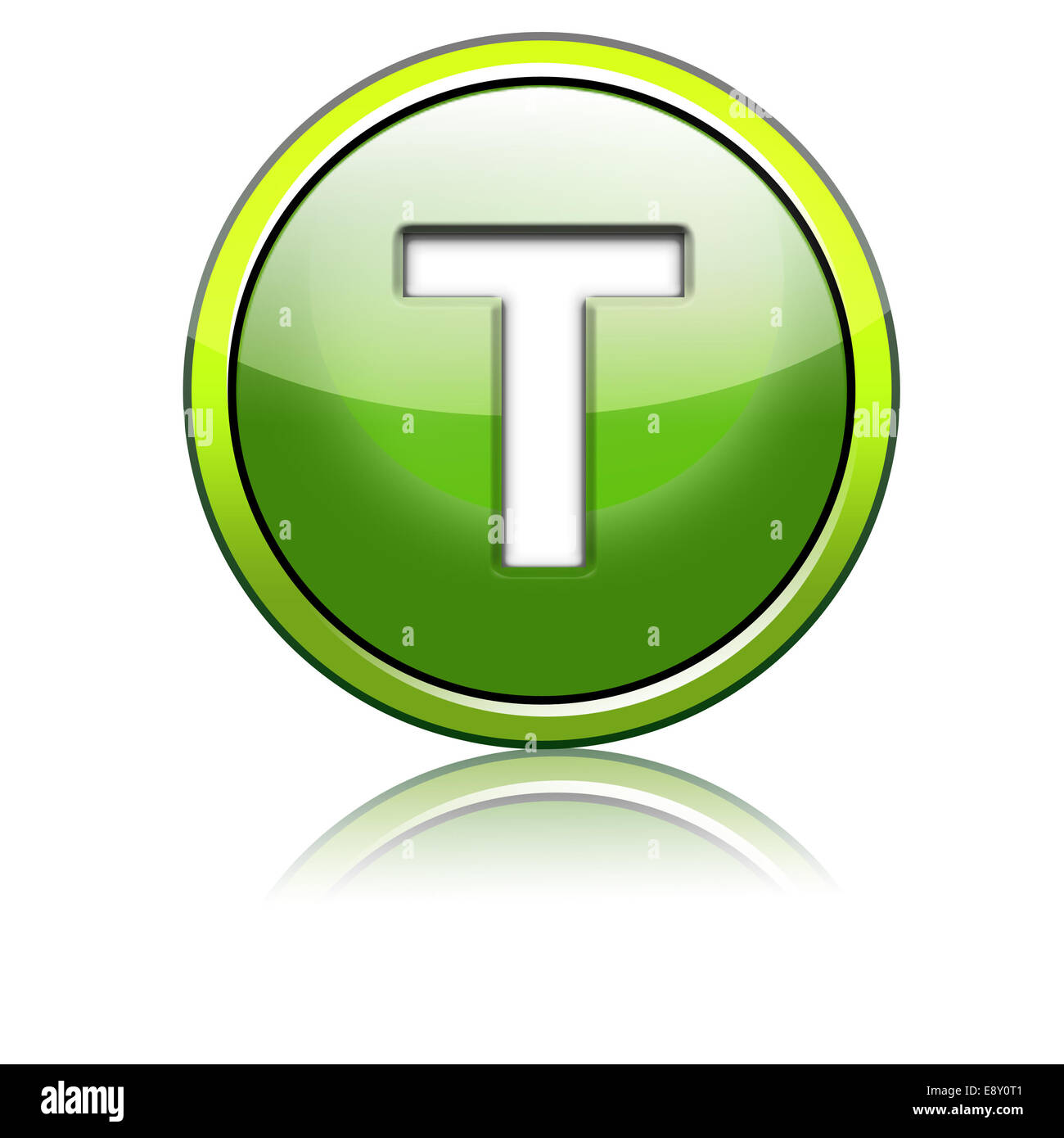 glossy 3d icon letter Stock Photo - Alamy
