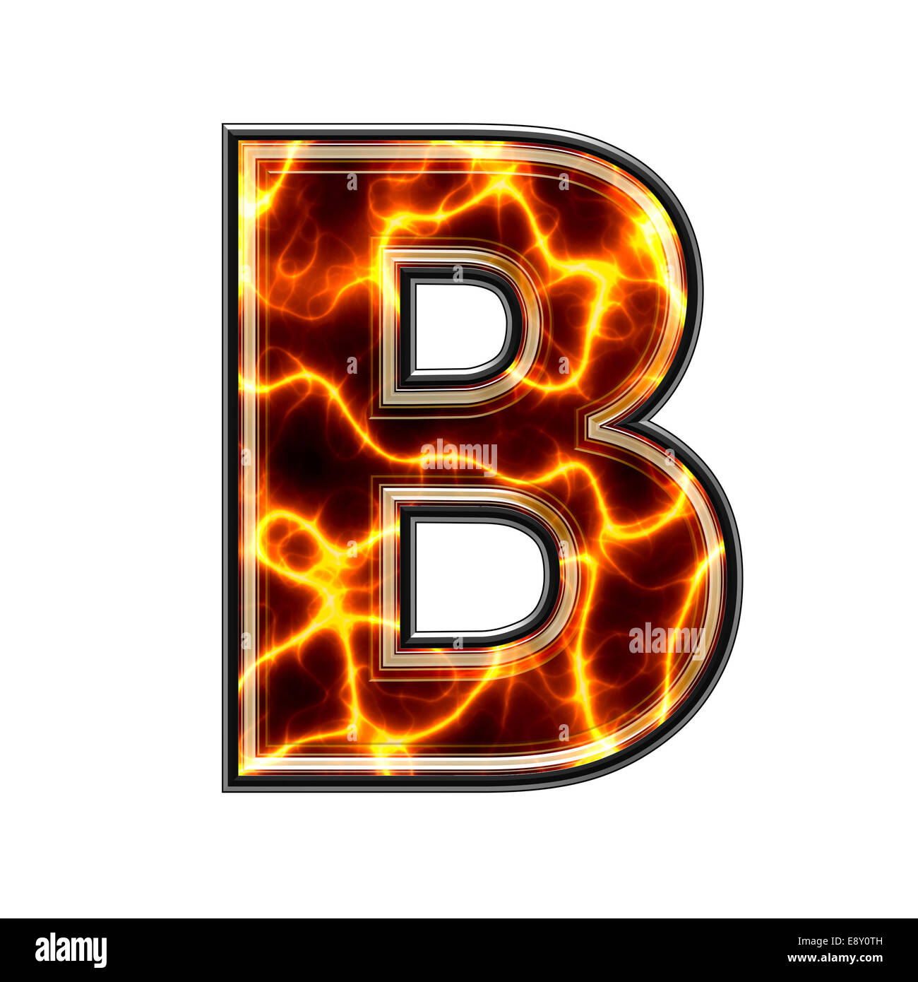 3d electric letter - B Stock Photo - Alamy