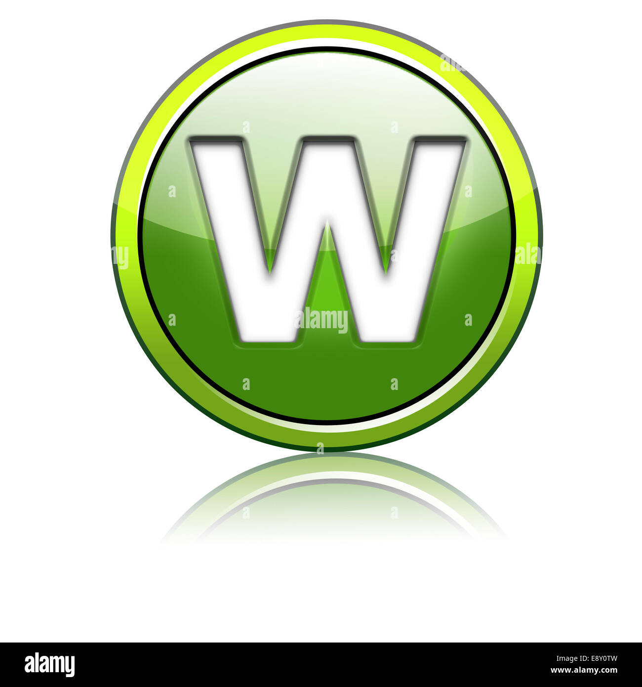 glossy 3d icon letter Stock Photo - Alamy