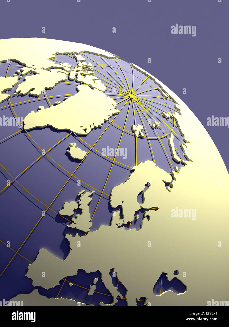3d earth on blue background Stock Photo - Alamy