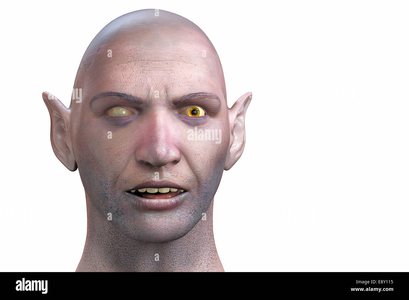 zombie face on white background Stock Photo - Alamy