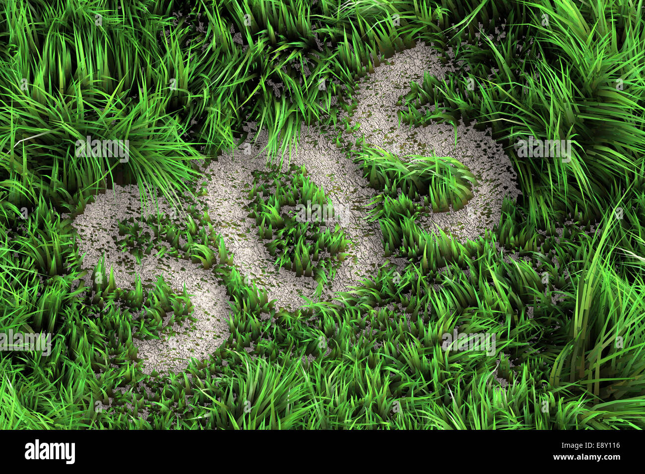 SOS sign in the grass Stock Photo - Alamy
