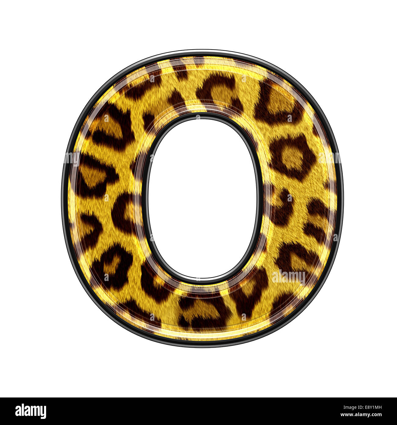 3d letter with panther skin texture - O Stock Photo - Alamy