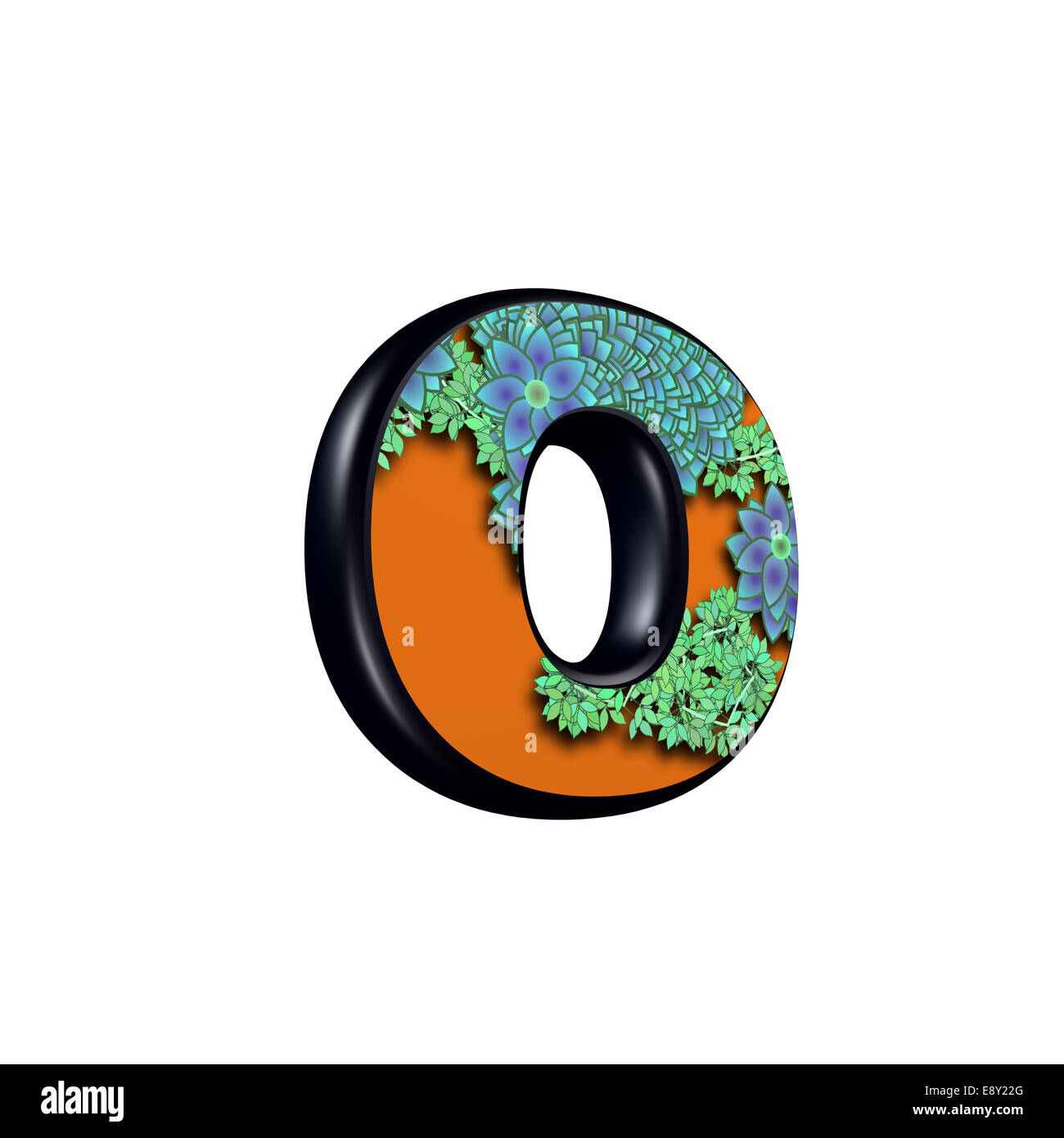 3d letter with floral design Stock Photo - Alamy