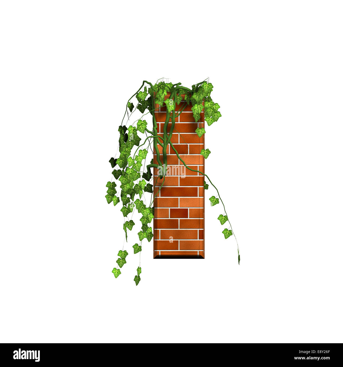 3d letter with brick texture - I Stock Photo - Alamy
