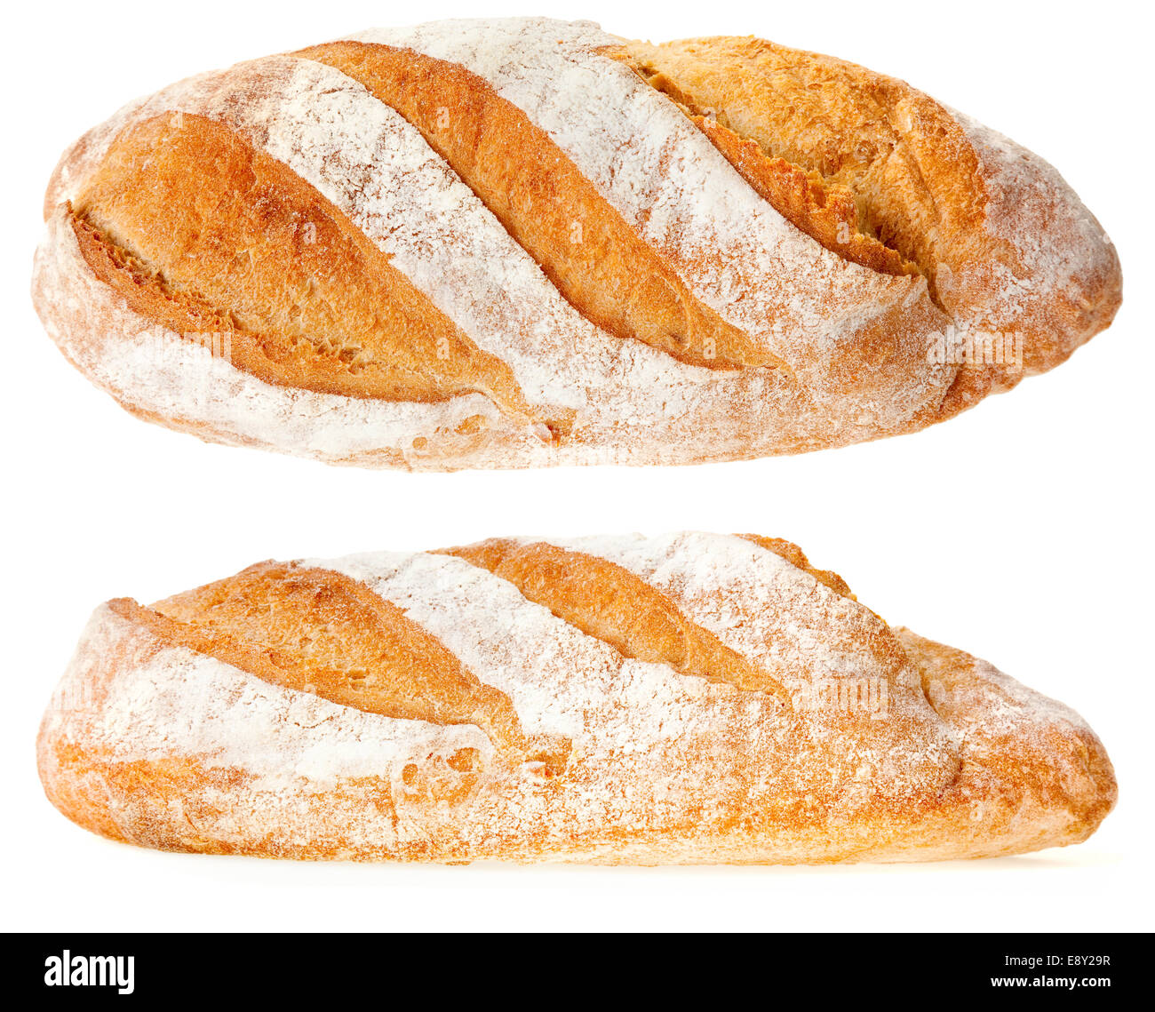 bread on a white background Stock Photo - Alamy
